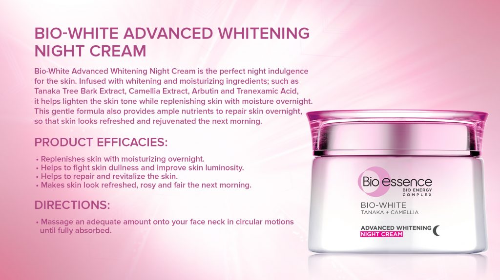 Bio-White Advanced Whitening Night Cream – Bio-essence Malaysia